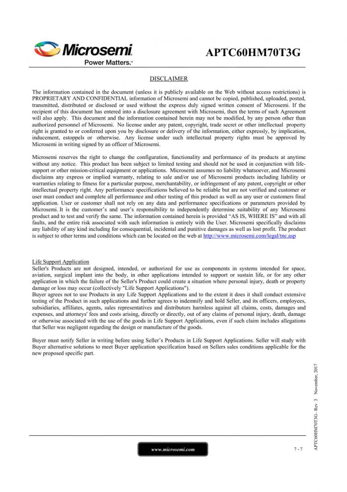 APTC60HM70T3G datasheet page 7