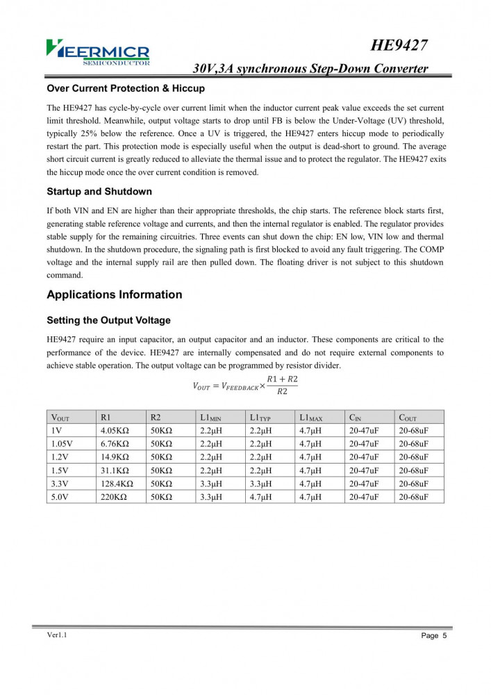 HE9427 datasheet page 5