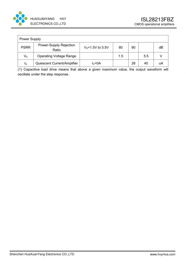 ISL28213FBZ-HXY datasheet page 5
