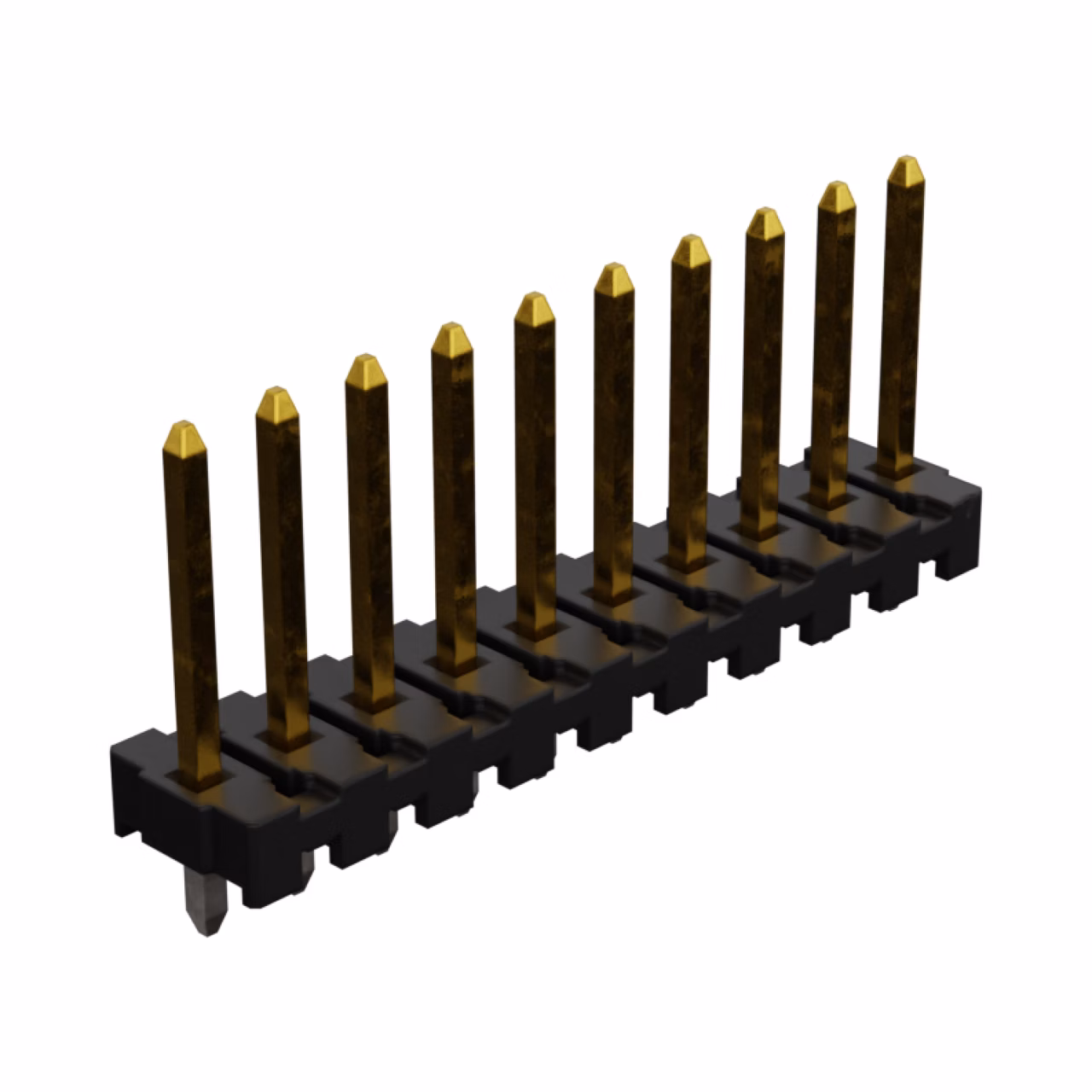 KK 396 Breakaway Header, Vertical, 10 Circuits, 0.38µm Gold (Au) Selective Plating, Pin Length 19.05mm for sale