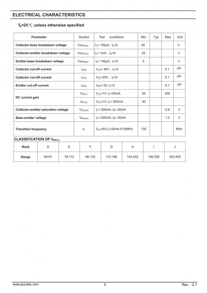 S9013-TA datasheet page 2