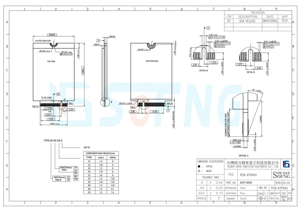 PCIE-67P42H technical drawing page 2