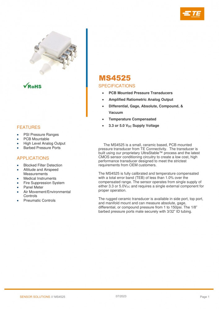 4525-SS5A001GP datasheet page 1