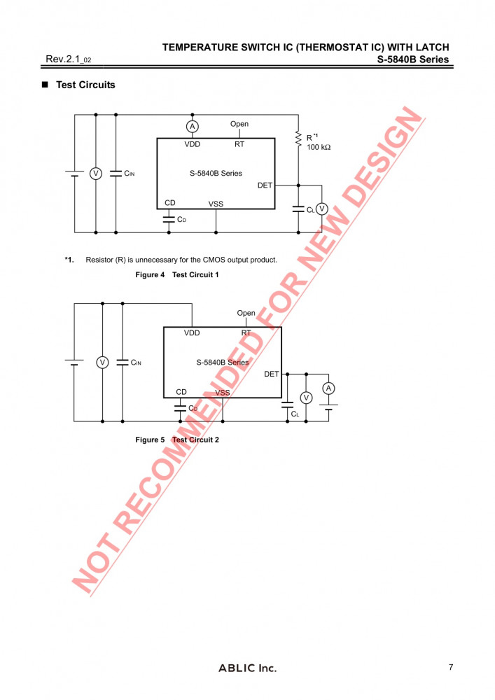 ABLIC S-5840B Series datasheet page 7