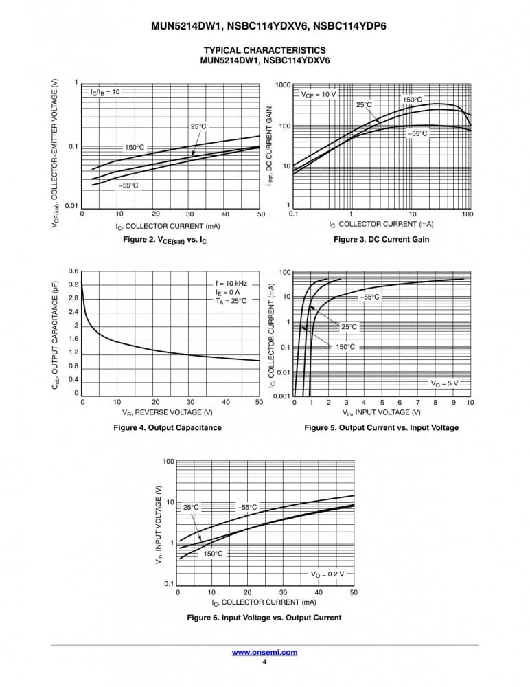 NSBC114YDXV6T5G datasheet page 4