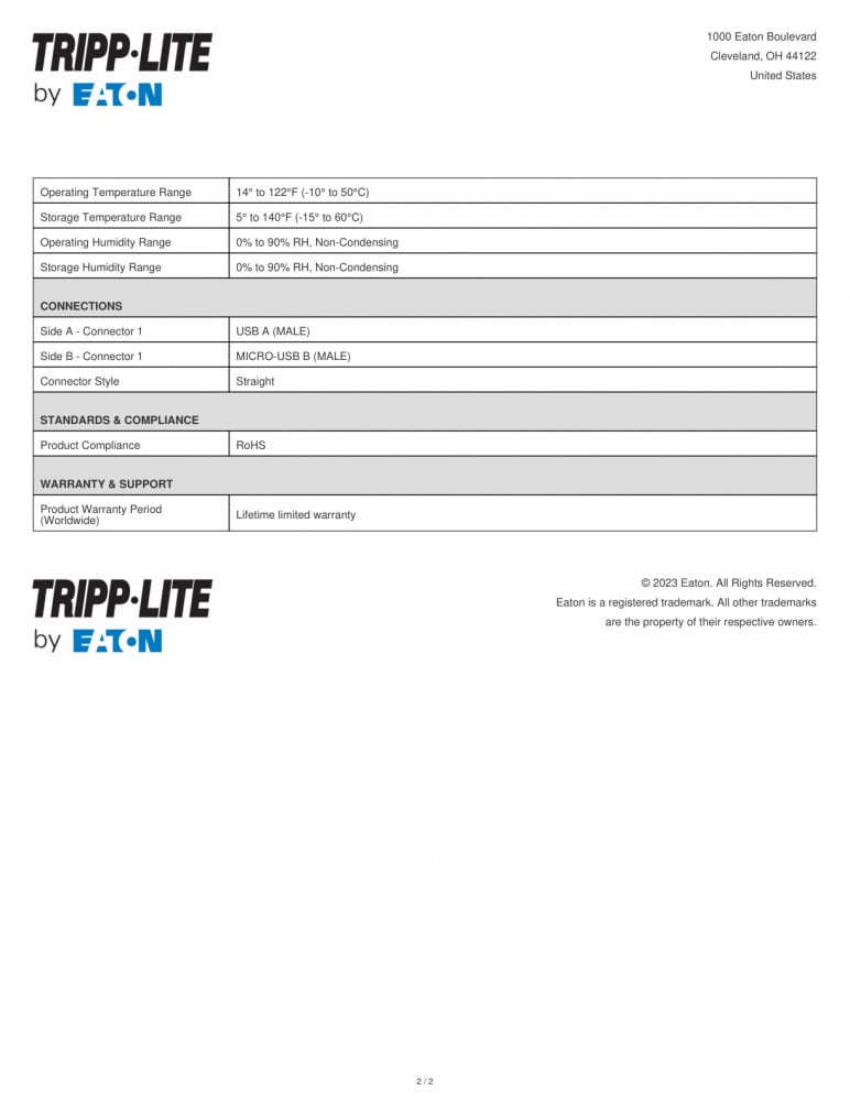 EATON U050-010 technical document page 2