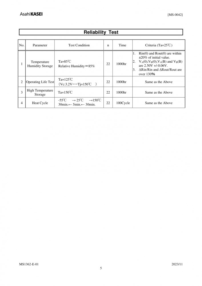 AKM MS-0042 datasheet page 5