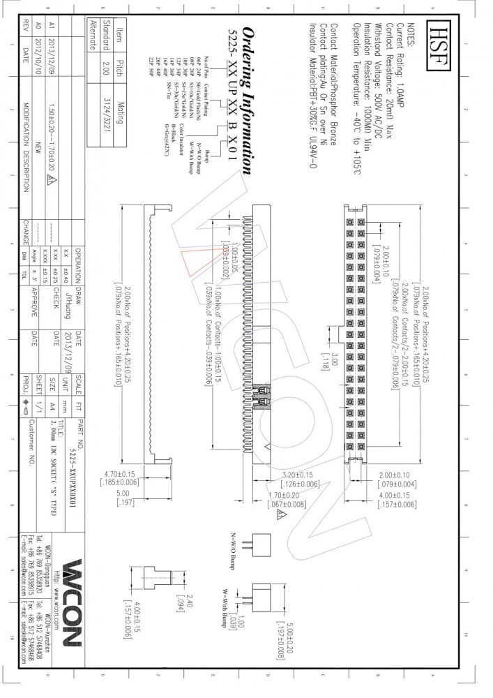 Wcon 5225-14UPS0BW01 technical document preview
