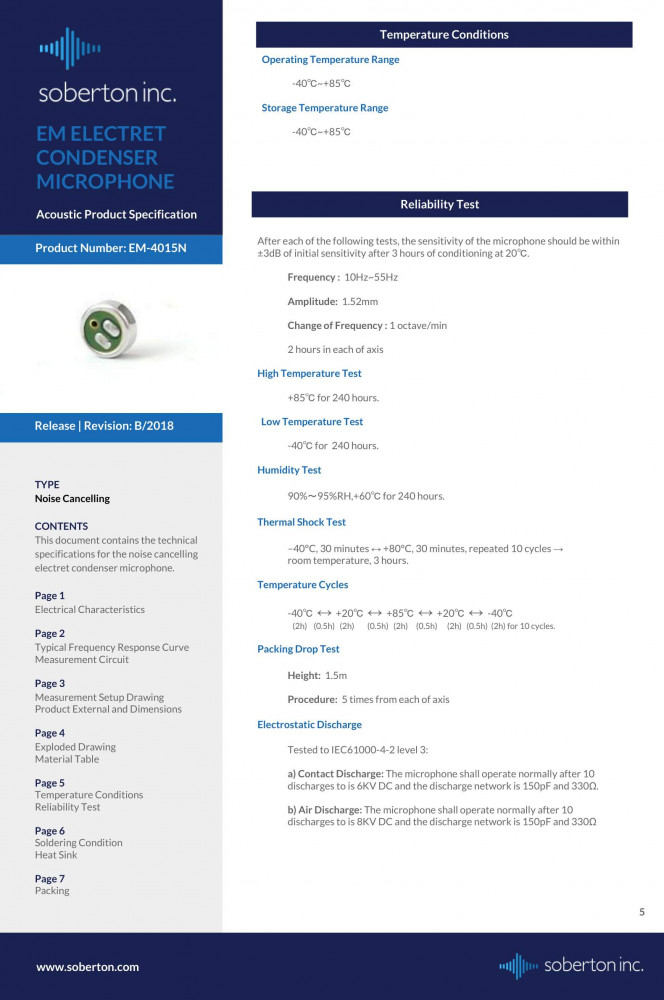 433-1230-KIT acoustic specification page 5