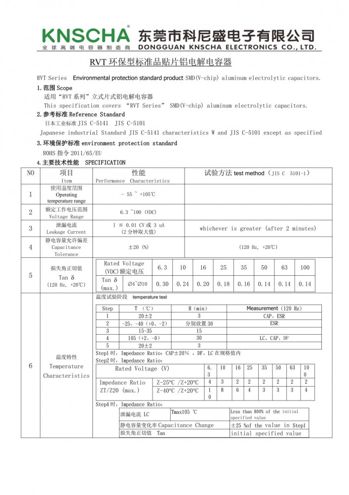 KNSCHA RVT specification page 4