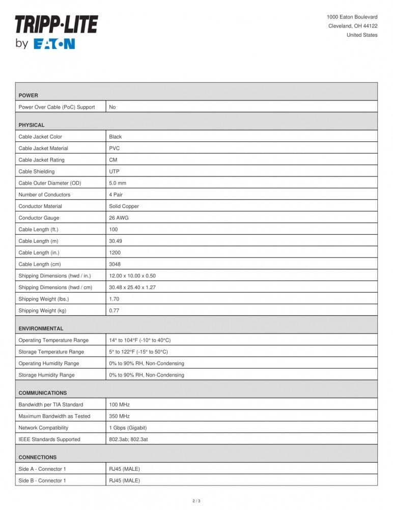 N001-100-BK technical document page 2