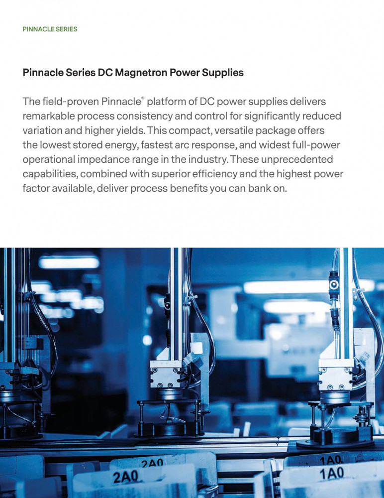 Pinnacle Series DC magnetron power supply document page 2