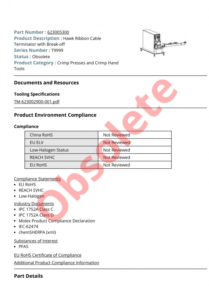 Tooling document preview, page 1
