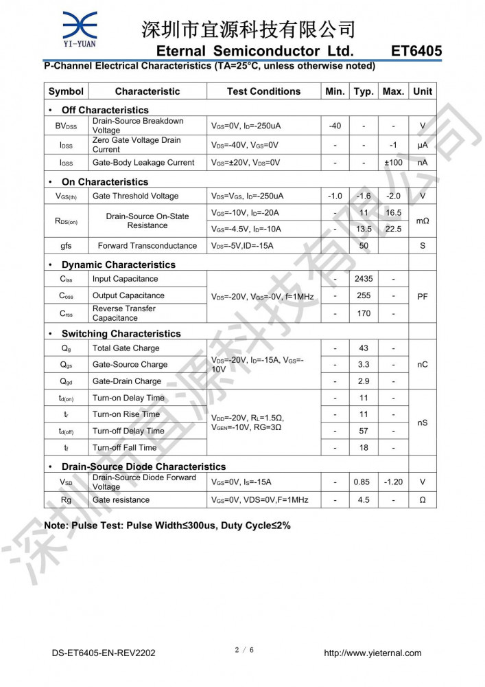 ET6405 datasheet page 2