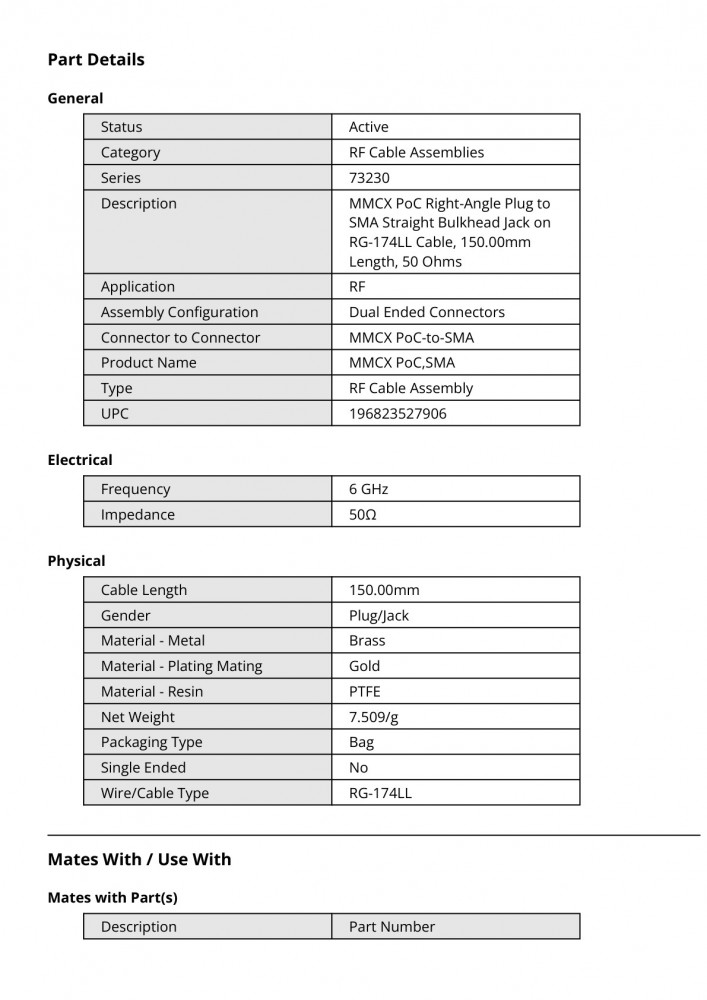 MOLEX 732301620 document image, page 2