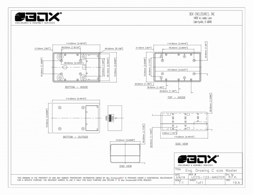 UCCS-122 engineering drawing image