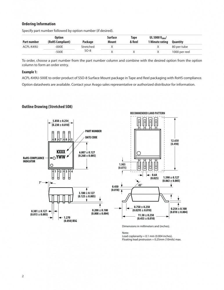 ACPL-K49U-500E datasheet page 2