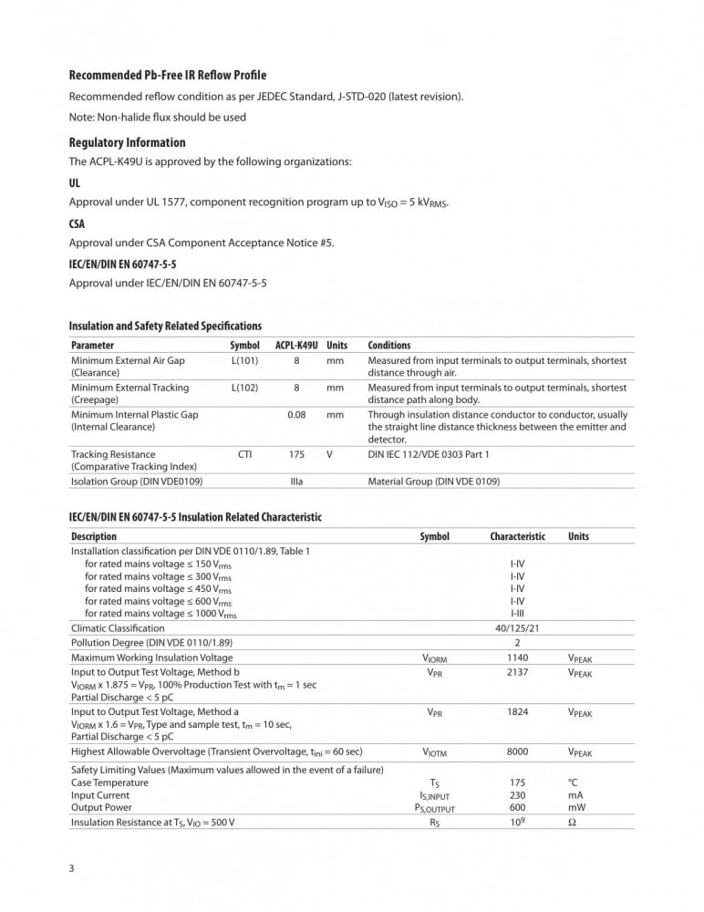 ACPL-K49U-500E datasheet page 3