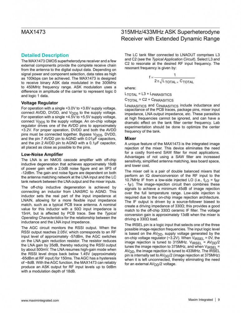 MAX1473 datasheet page 9