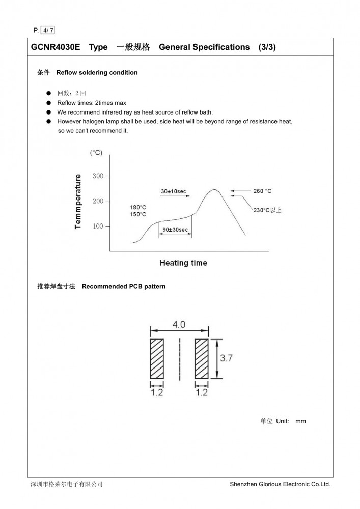 GCNR4030E datasheet page 4