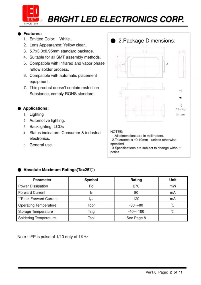 BL-5630N66 technical document, page 1