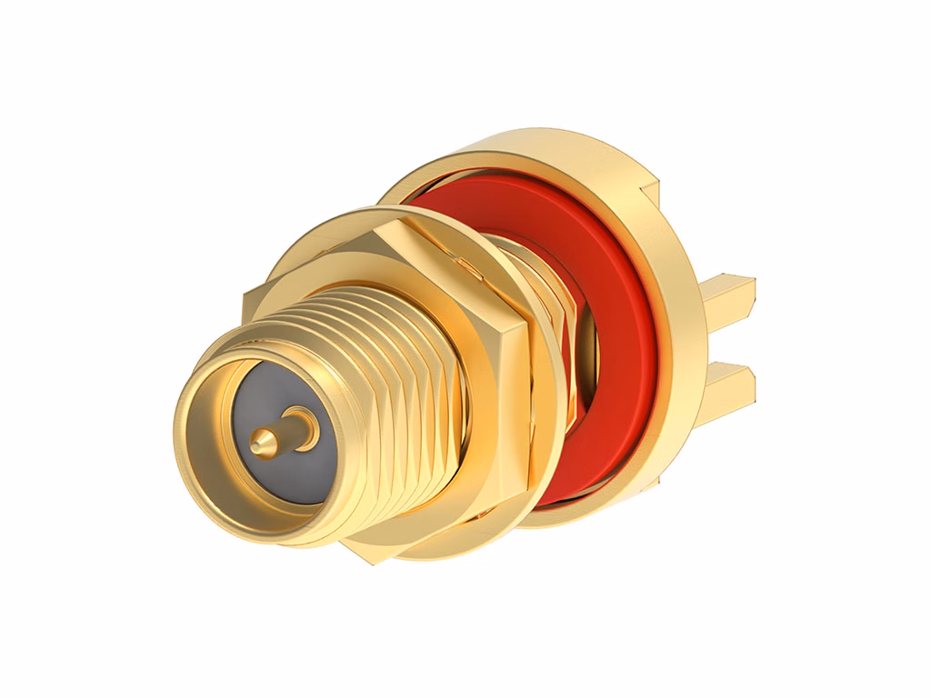 SMA Jack, 2-Hole .625” x .223” Flange Mount, Field Replaceable, Accepts .012