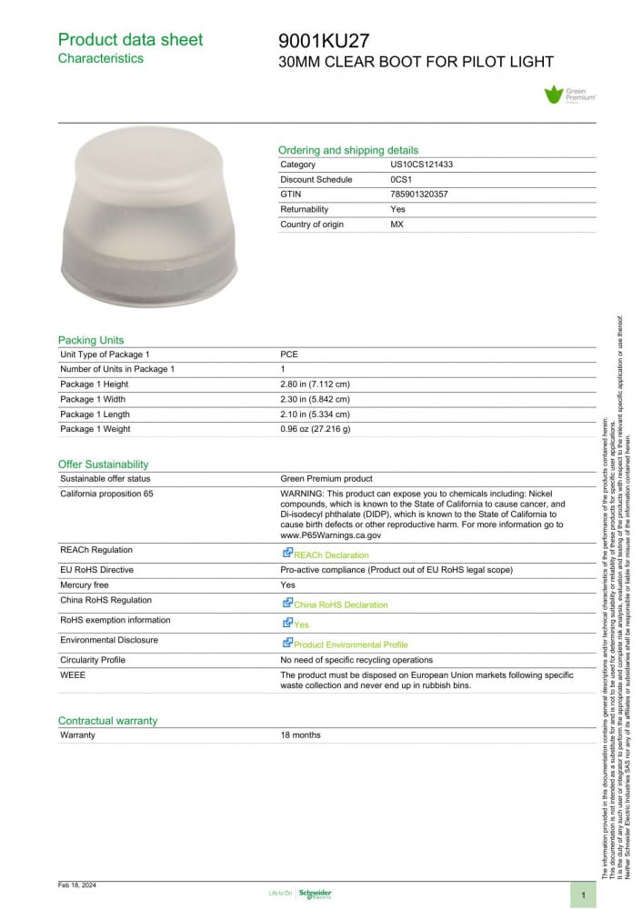 Schneider 9001KU27 technical document preview