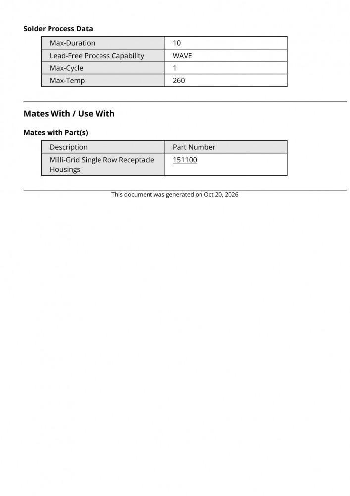 MOLEX Milli-Grid product specification page 4