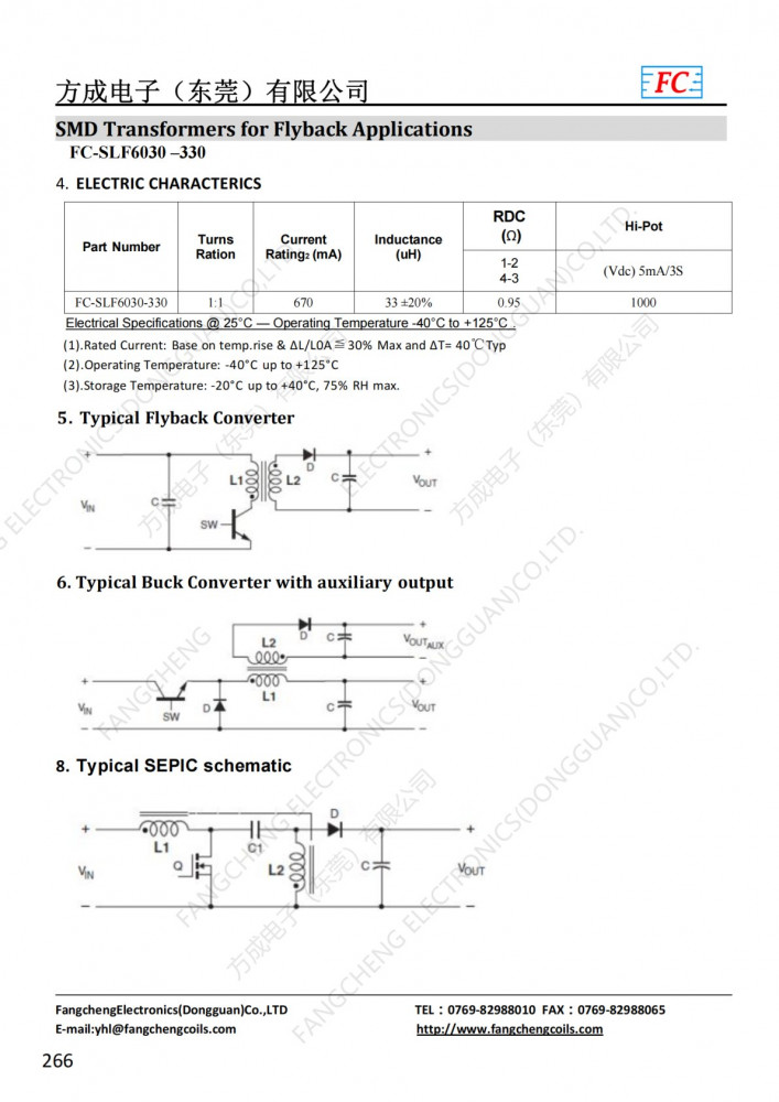 FC-SLF6030-330 datasheet page 2