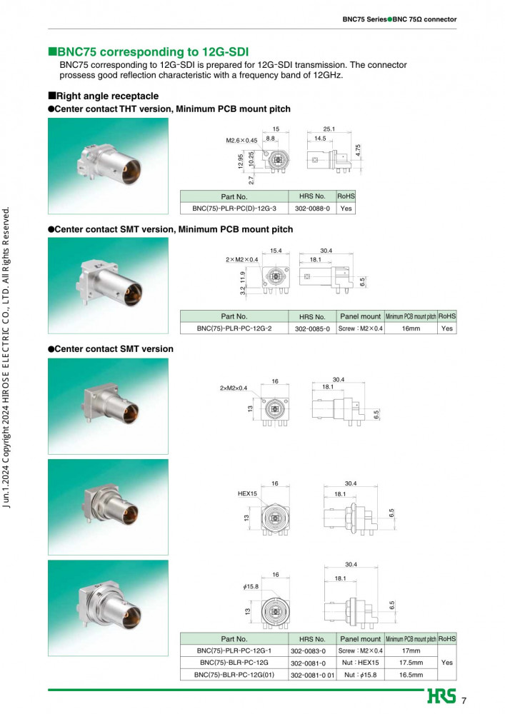 HRS BNC75 documentation page 7
