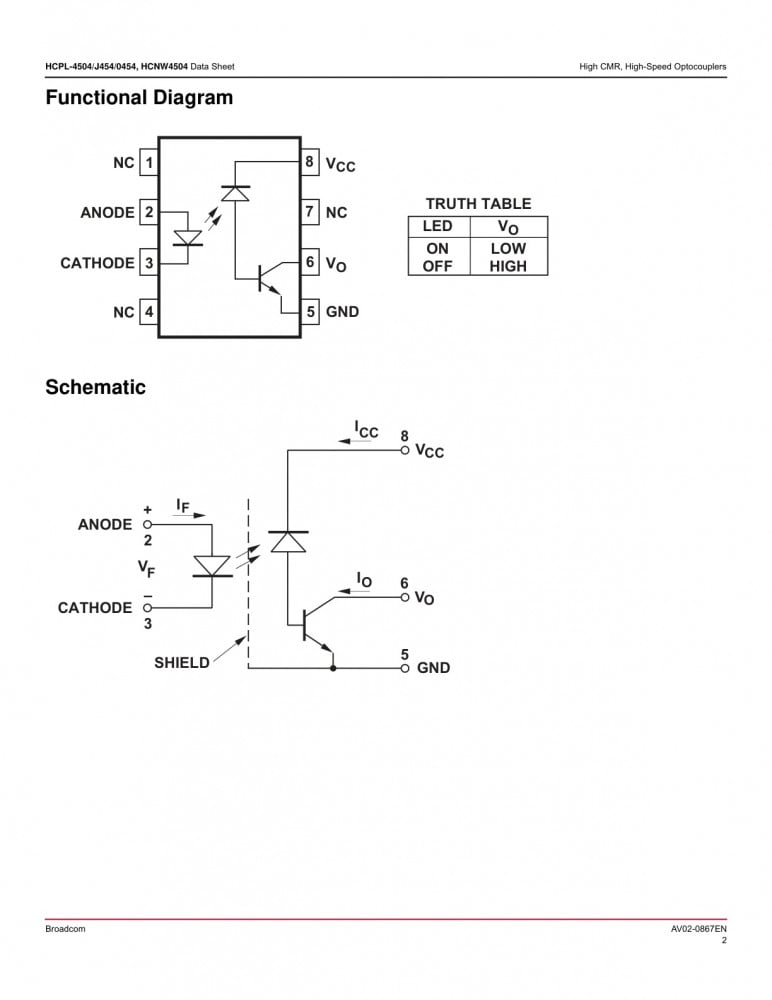 HCPL-4504 datasheet page 2