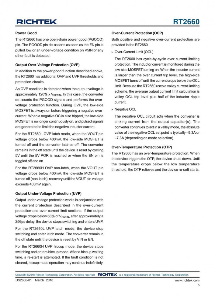 RT2660 datasheet page 5