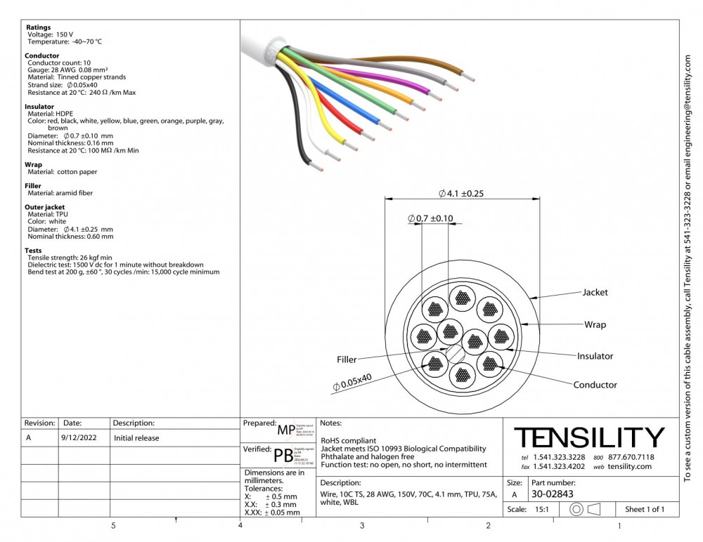 Tensility International 30-02843 product drawing preview