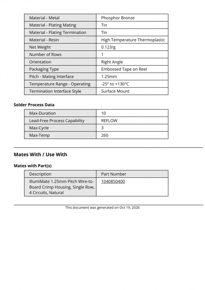 MOLEX 104086-0410 product specification page 3