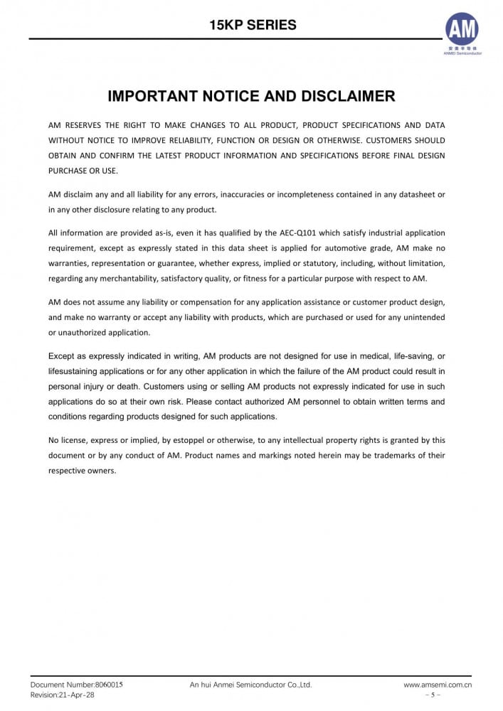 15KPA series datasheet page 5