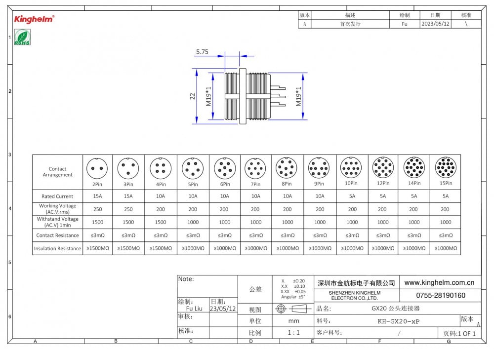 KH-GX20-2P technical drawing page 2