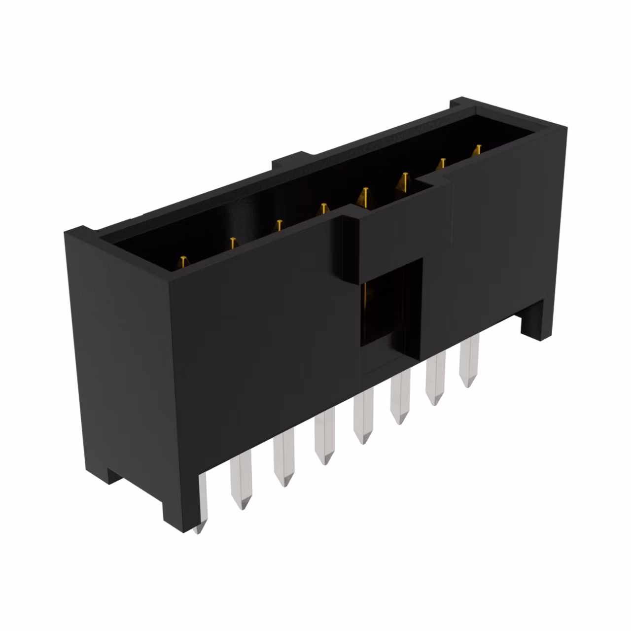 C-Grid III PCB Header, 2.54mm Pitch, Through Hole, Single Row, Vertical, Shrouded, 8 Circuits, 0.05µm Gold (Au) Flash Plating for sale