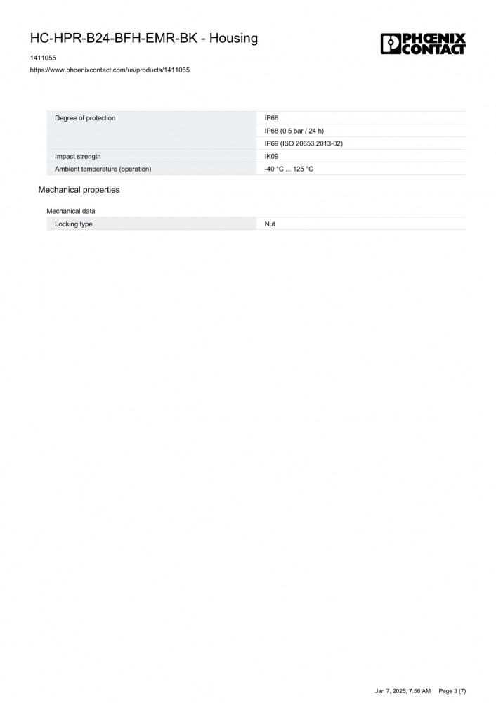Phoenix Contact 1411055 technical document page 3