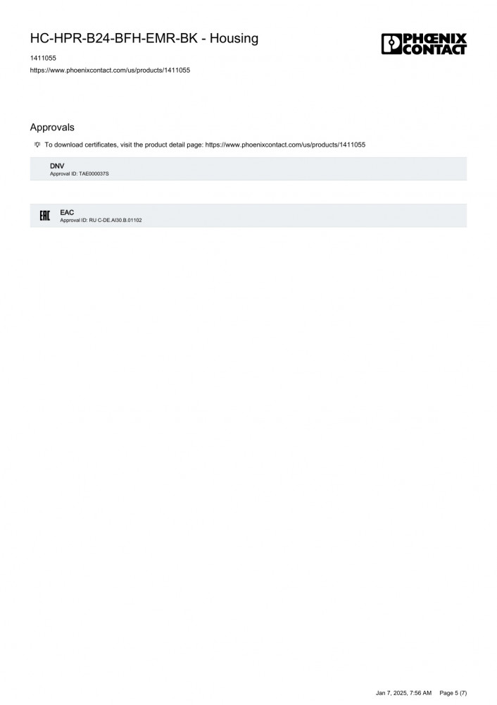 Phoenix Contact 1411055 technical document page 5