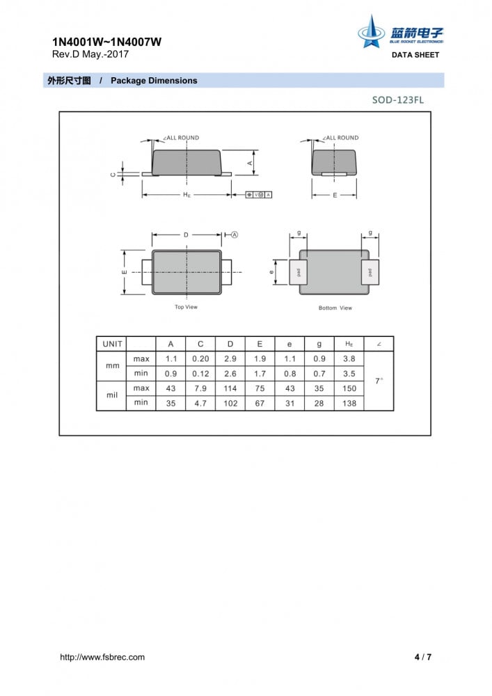 1N4007W datasheet page 4
