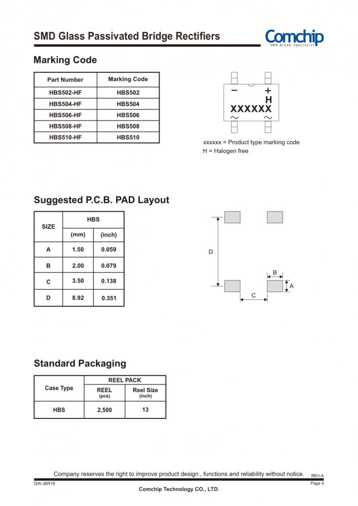 HBS502-HF datasheet page 4