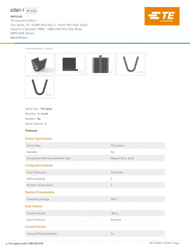 63561-1 technical document page 1