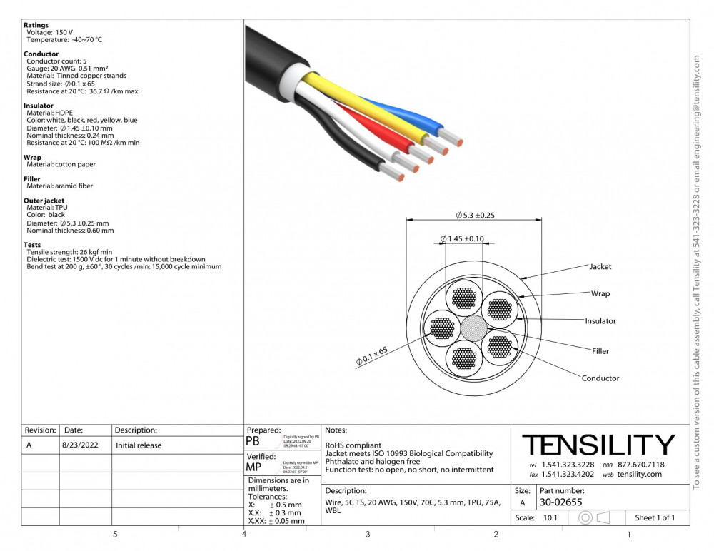Tensility International 30-02655 product drawing