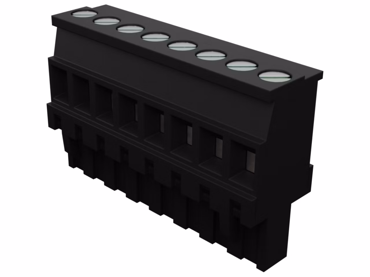 5.08mm Pitch Eurostyle Vertical Plug, with Reverse Imprinting, Front Wire Entry, Black, 8 Circuits for sale