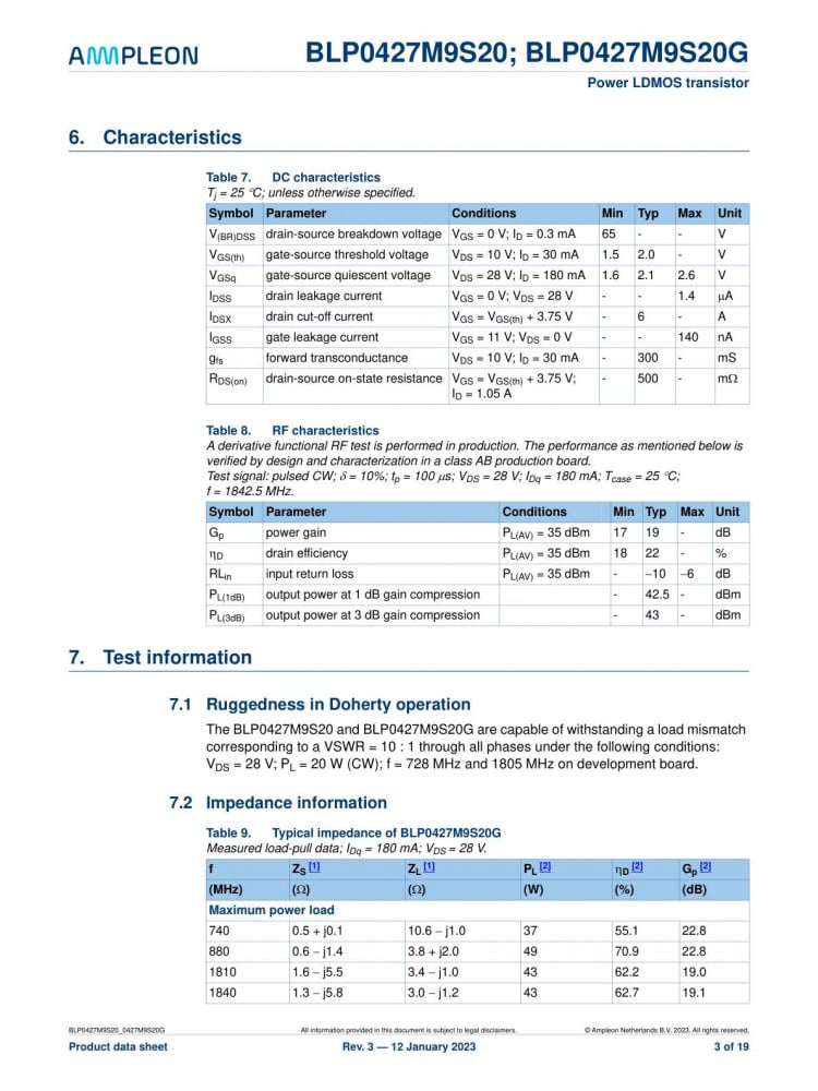 BLP0427M9S20XY datasheet page 3
