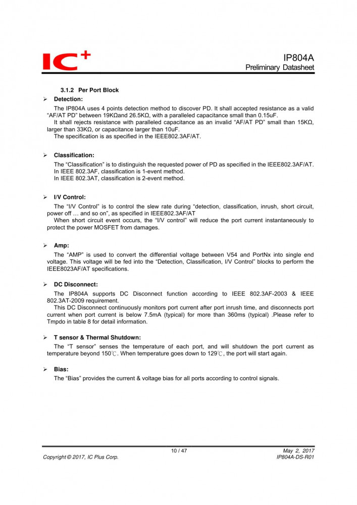 IP804A datasheet page 10