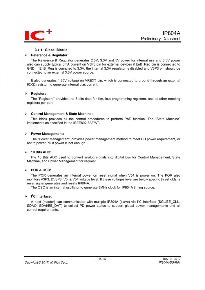 IP804A datasheet page 9