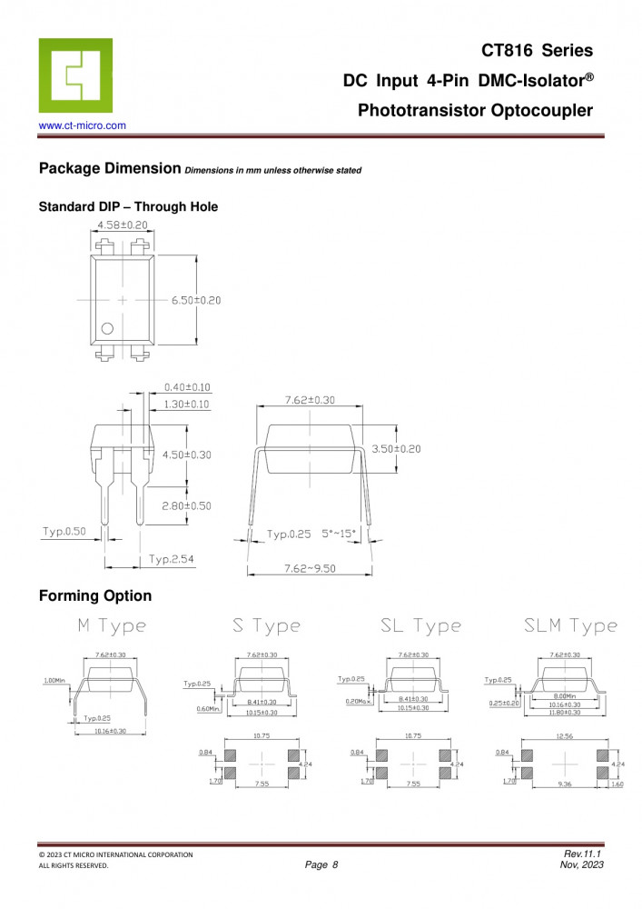 CT816 datasheet page 8