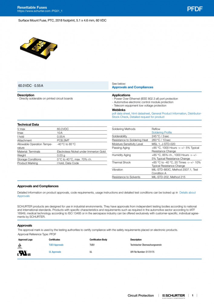 PFDF.050.2 technical document page 1