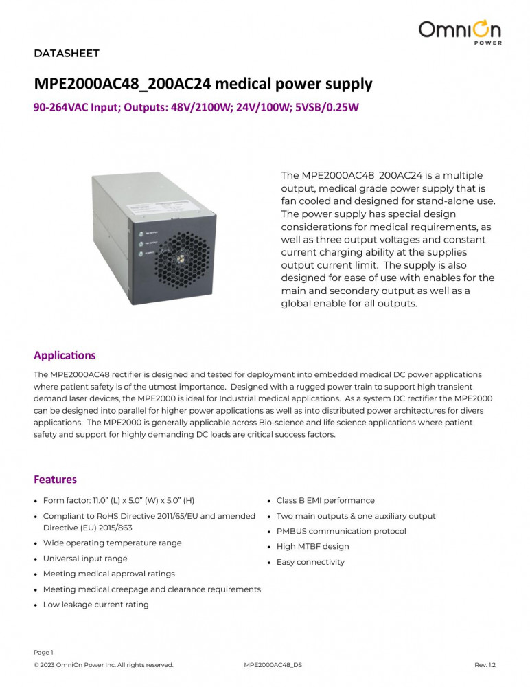 MPE2000 technical document page 1